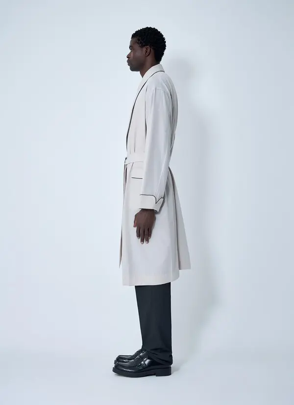Prada Limestone Robe Coat