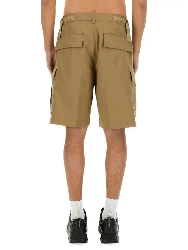 Dsquared2 Cotton Cargo Bermuda Shorts - Cream