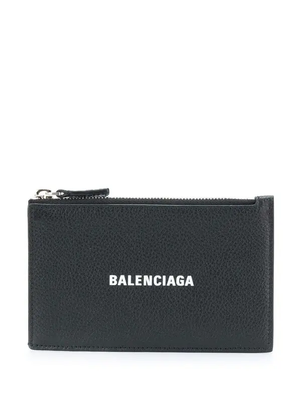 Balenciaga Portacarte Logo - Black