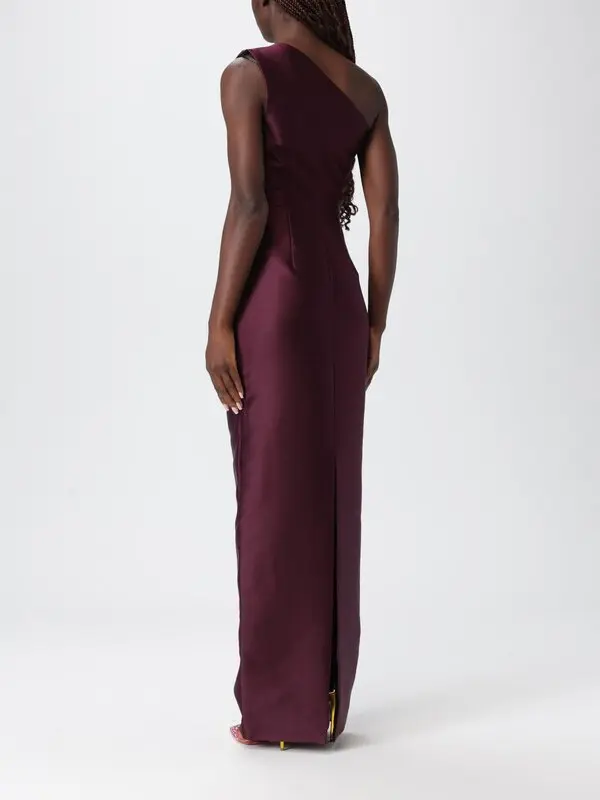 Solace London One-shoulder Satin Dress - Red