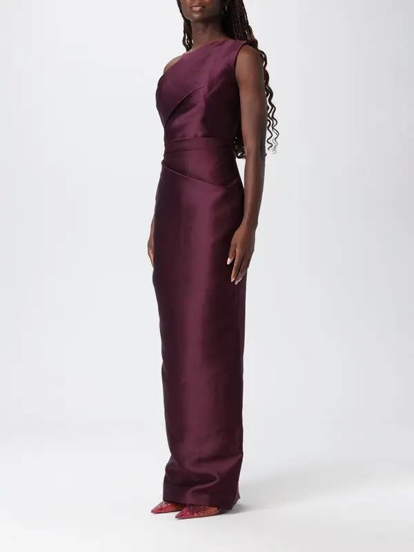 Solace London One-shoulder Satin Dress - Red