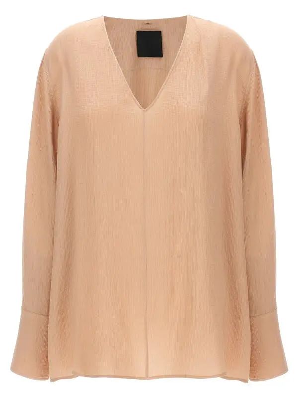 Givenchy Pussy Bow Silk Blouse - Cream