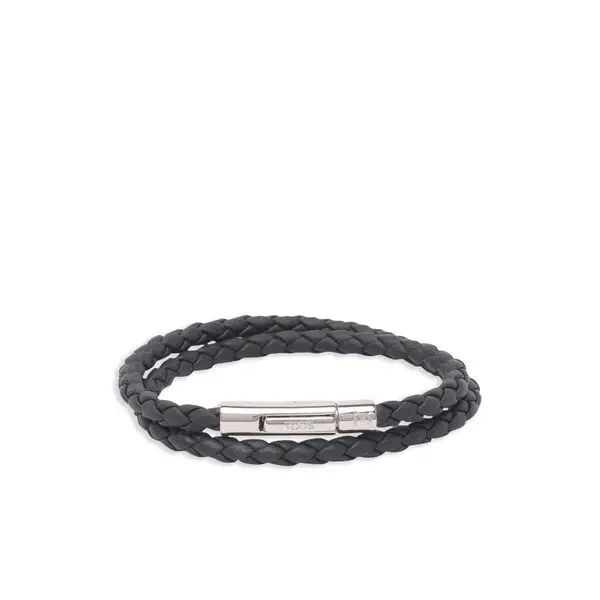 TOD'S Braided Leather Bracelets - Blue