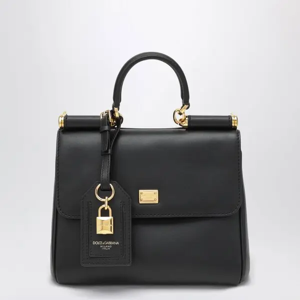 Dolce & Gabbana My Sicily Leather Shoulder Bag - Black