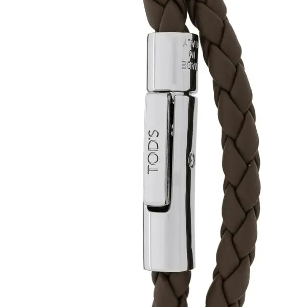 TOD'S Braided Leather Bracelet - Brown