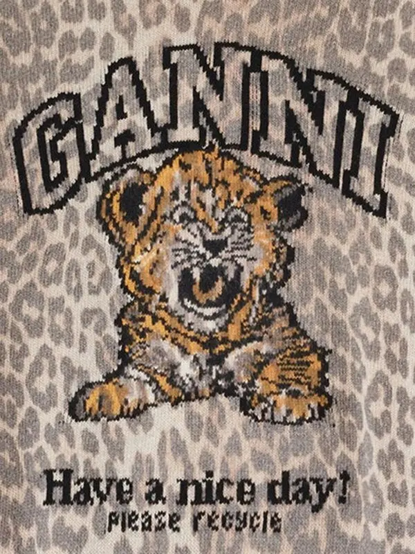 GANNI Wool Crewneck Sweater