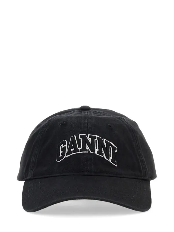GANNI Cappello Da Baseball In Canvas