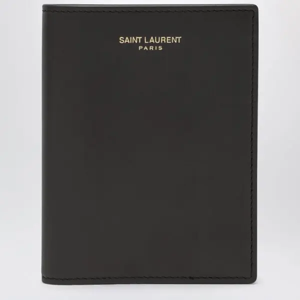 Saint Laurent Bicolor Smooth Calfskin Card Holder - Black