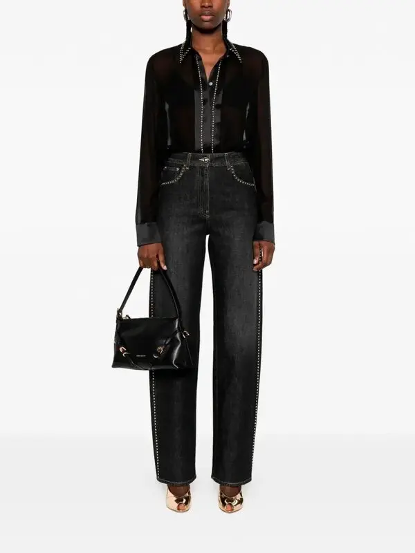 Versace Studded Denim Pants - Multicolor