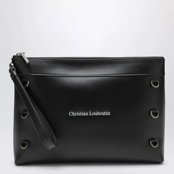 CHRISTIAN LOUBOUTIN Smooth Leather Clutch Bag - Black