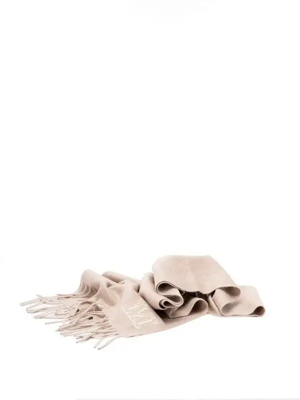 Max Mara Monogram Embroidered Cashmere Stole - Multicolor