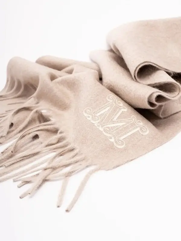 Max Mara Monogram Embroidered Cashmere Stole - Multicolor