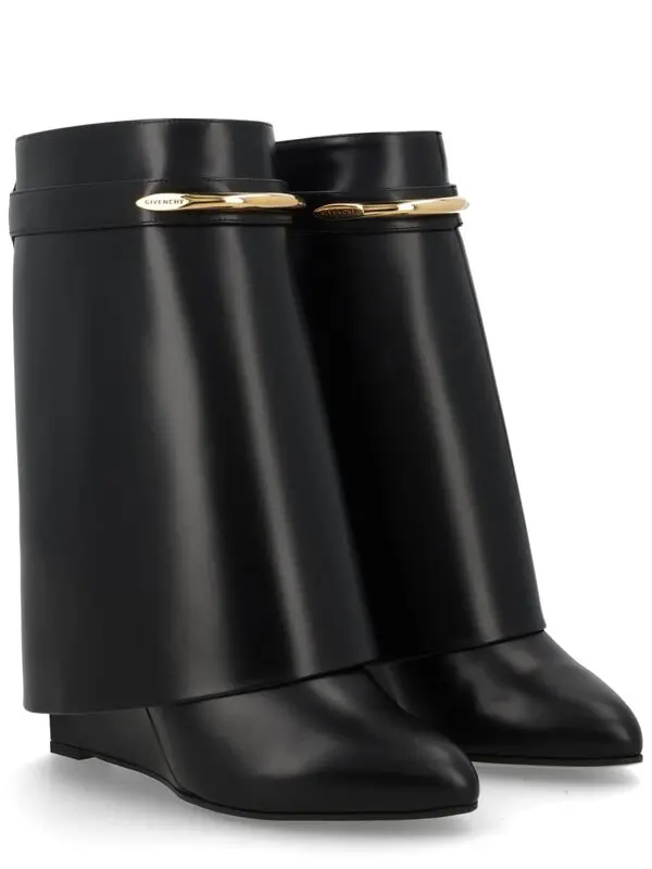 Givenchy Shark Pinch Leather Boots - Black