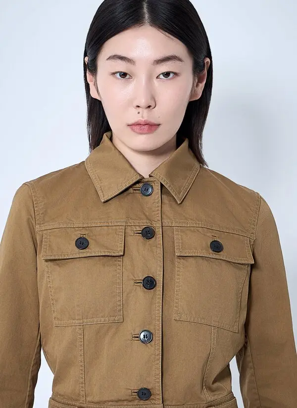 Saint Laurent Cotton Serge Crop Jacket