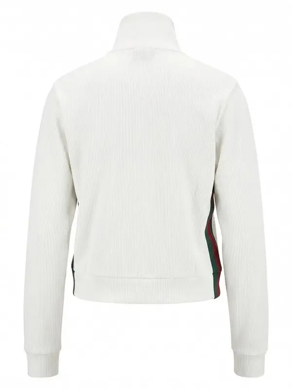 Gucci Ribbed Cotton Zip Sweatshirt - Multicolor