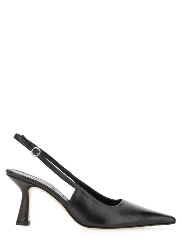 AeydĒ Nappa Leather Fernanda Slingback Pumps - Black