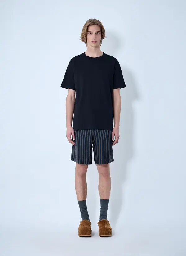 Dries Van Noten Piperi Striped Drawstring Shorts - Blue