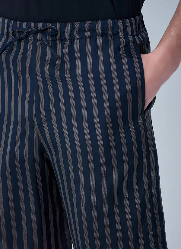 Dries Van Noten Piperi Striped Drawstring Shorts - Blue
