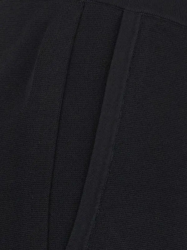 Max Mara High-waisted Wide Leg Knit Wool Trousers - Black