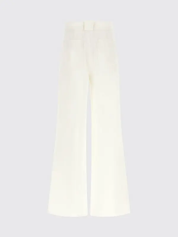 Max Mara High-waisted Cotton Flare Trousers With Patch Pockets