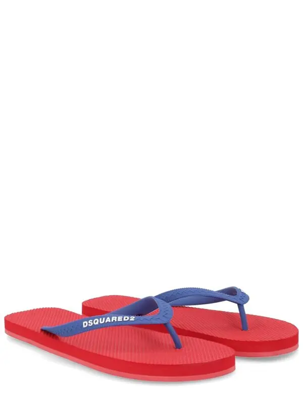 Dsquared2 Flip Flop Slipper With Logo - Red