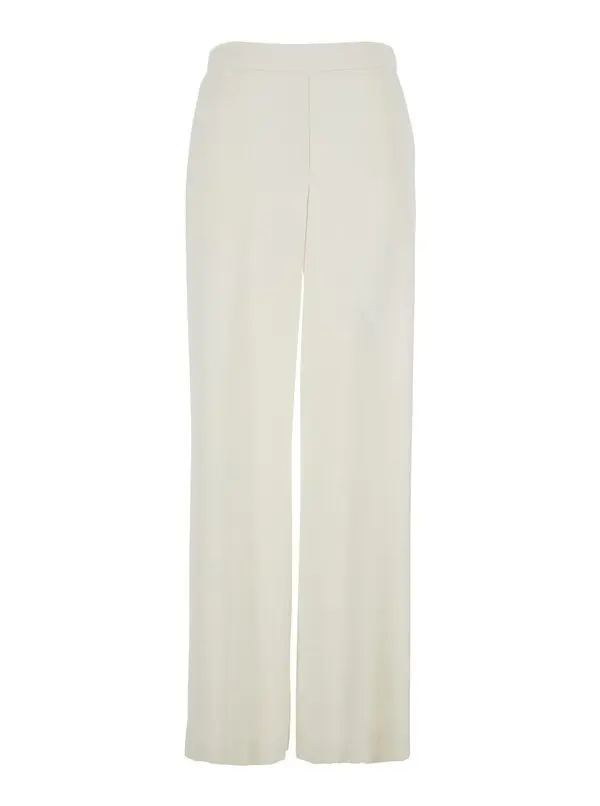 P.a.r.o.s.h Wide-leg Pants With Elastic Waist For - White