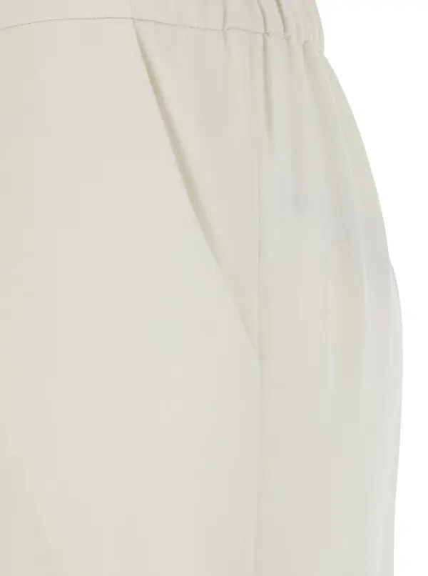 P.a.r.o.s.h Wide-leg Pants With Elastic Waist For - White