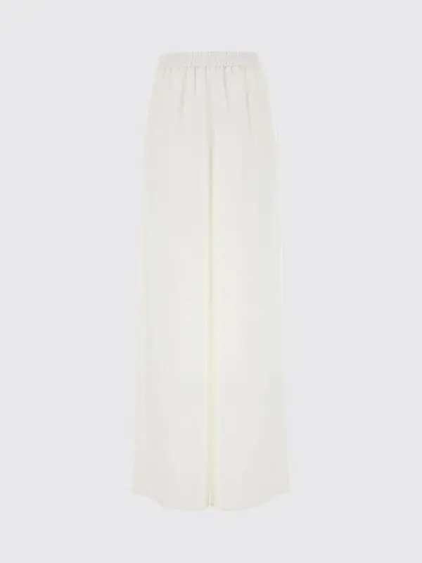 Max Mara High-waisted Silk Palazzo Trousers - White