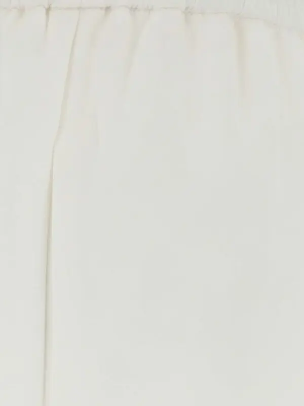 Max Mara High-waisted Silk Palazzo Trousers - White