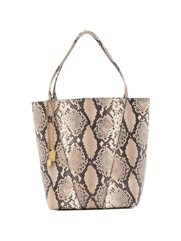Chloé Spin Leather Tote Bag - Multicolor