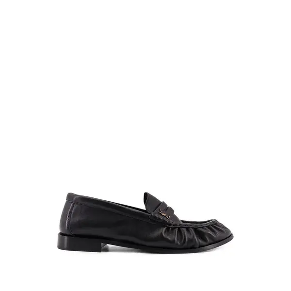 Saint Laurent Leather Loafers - Black