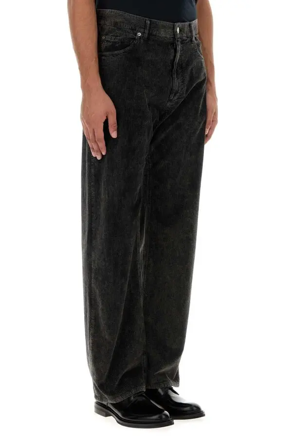 Dolce & Gabbana Charcoal Stretch Corduroy Pant