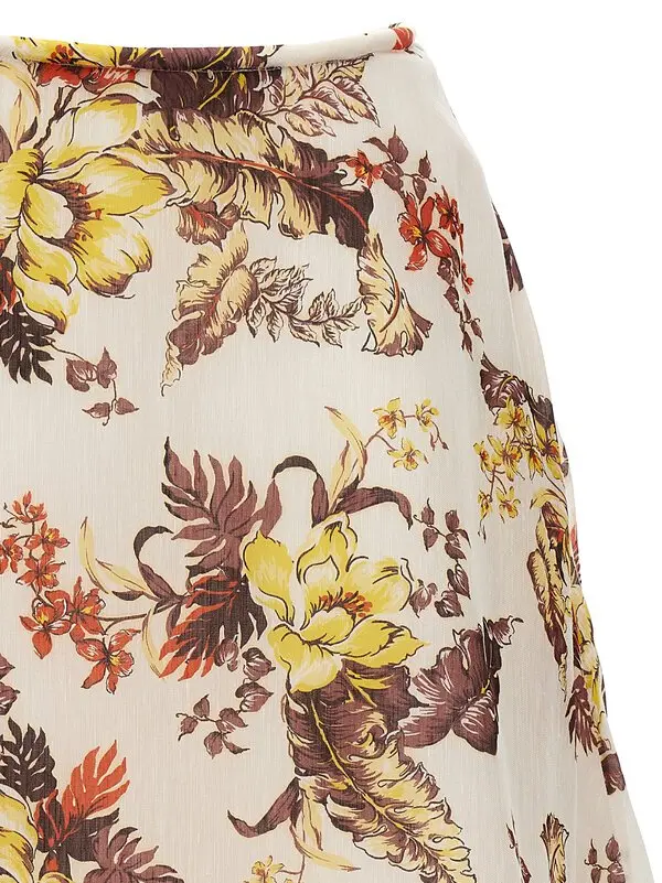 Zimmermann Matchmaker Floral Flare Skirt - Multicolor