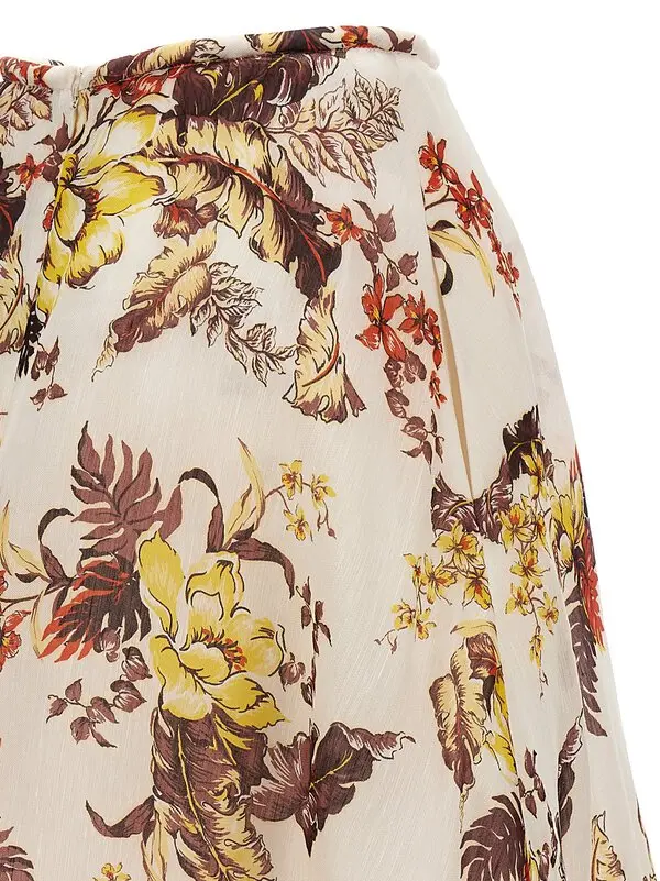 Zimmermann Matchmaker Floral Flare Skirt - Multicolor