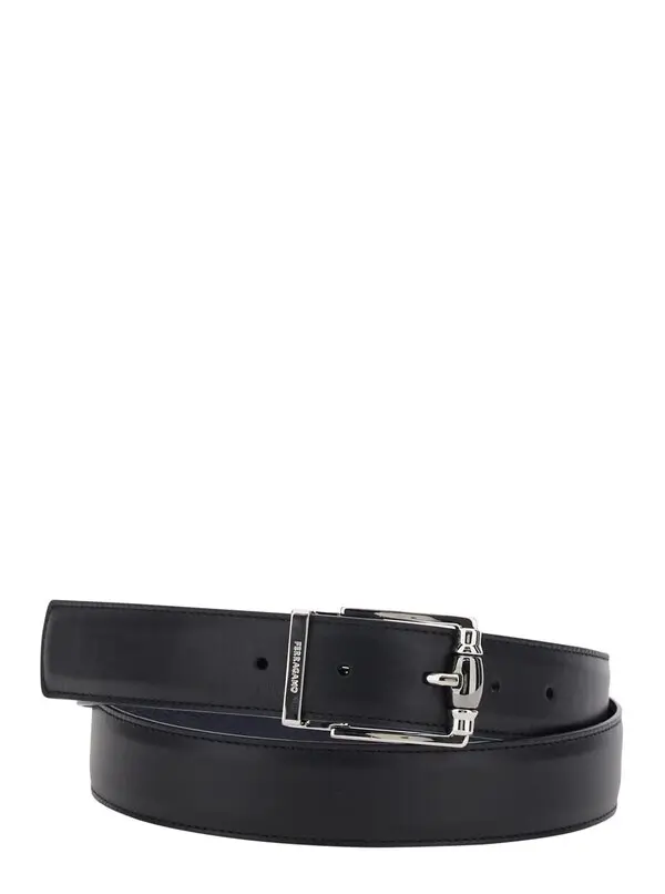 FERRAGAMO Belt 'double/adjustable' With Black Leather Buckle