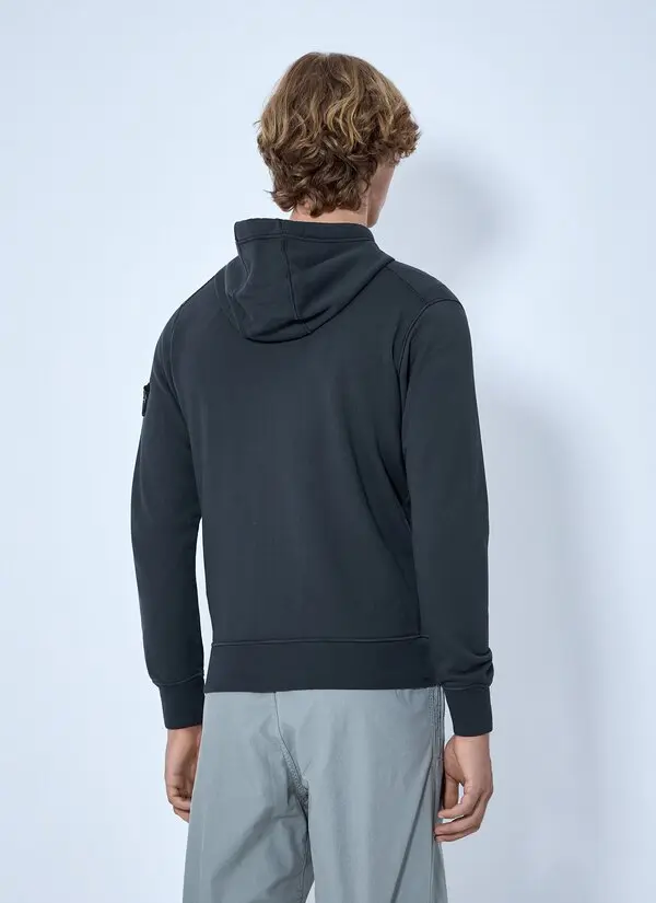 Stone Island Hooded Zip-up Sweatshirt