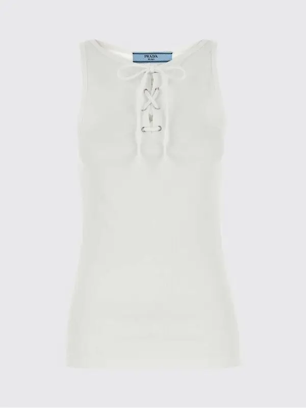 Prada Cotton Tank Top - White