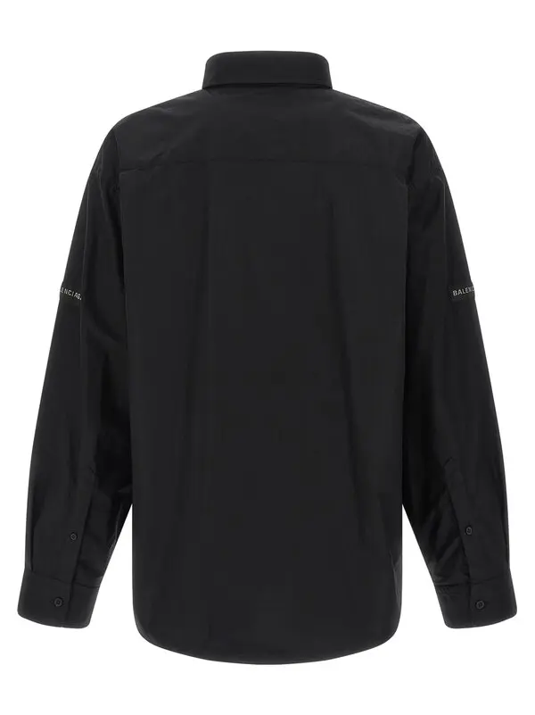 Balenciaga Logo Patch Shirt - Black