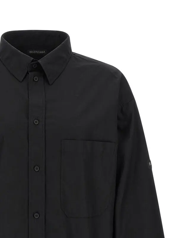 Balenciaga Logo Patch Shirt - Black