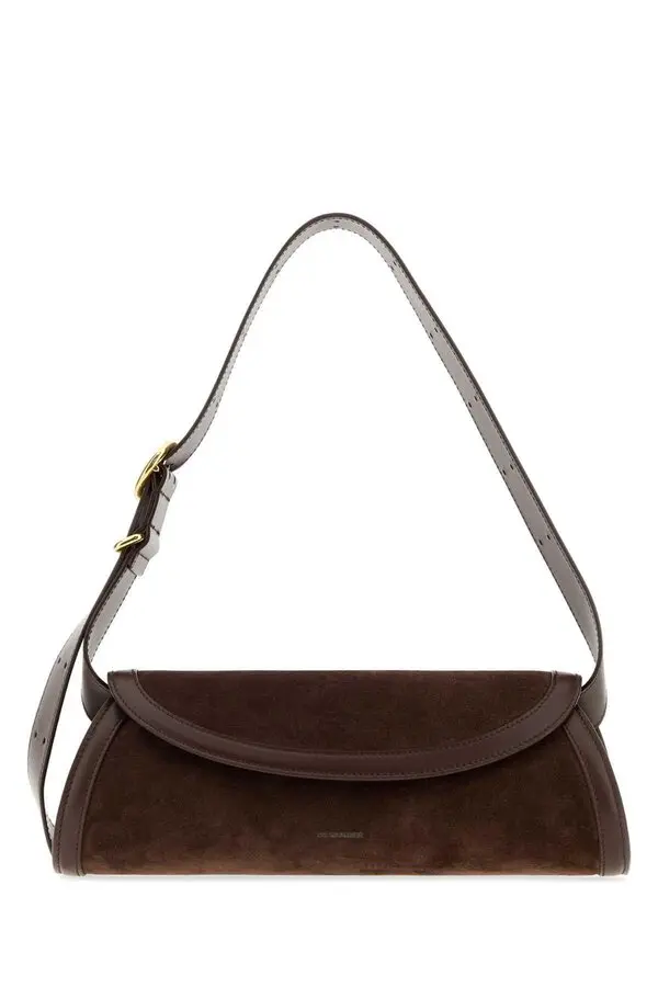 JIL SANDER Suede Cannolo Cross Body Bag - Brown