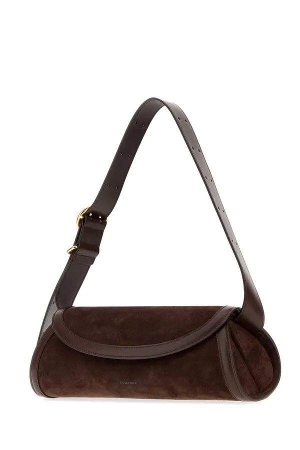JIL SANDER Suede Cannolo Cross Body Bag - Brown