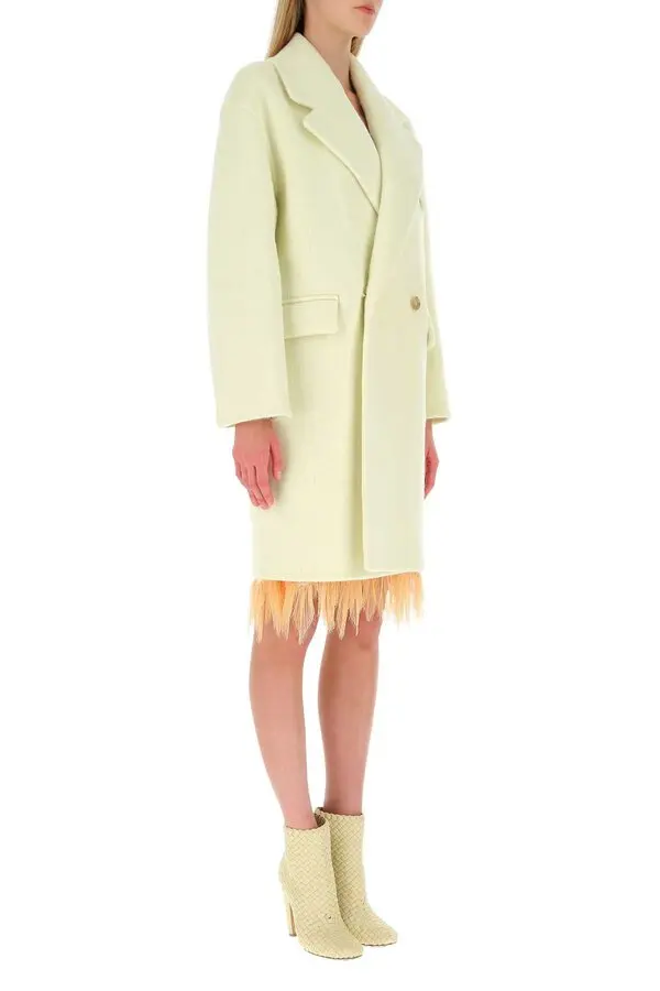 Bottega Veneta Wool Blend Coat - White