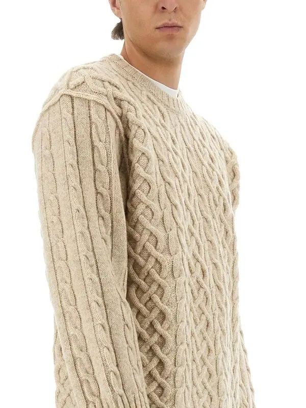 Moschino Cable Knit Pullover With T-shirt
