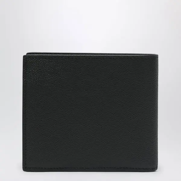 Saint Laurent East/west Wallet In Grain De Poudre Leather - Black