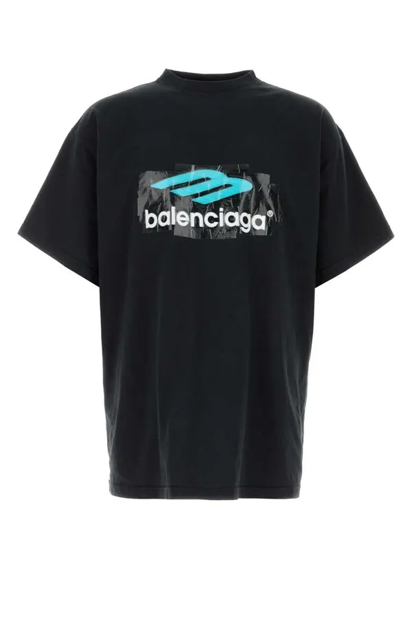 Balenciaga Slate Cotton Oversize T-shirt