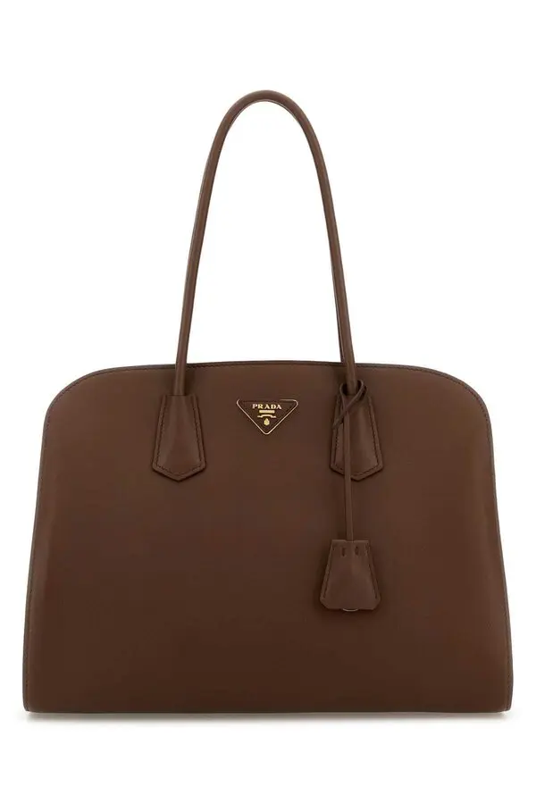 Prada Chocolate Leather Shopping Bag