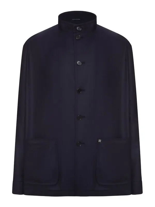 Tagliatore Wool Blouson With Mandarin Collar