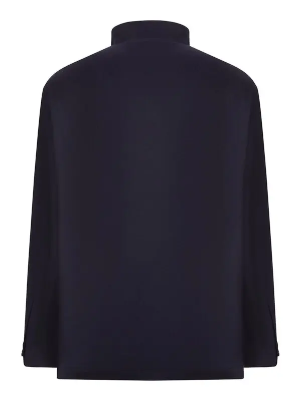Tagliatore Wool Blouson With Mandarin Collar