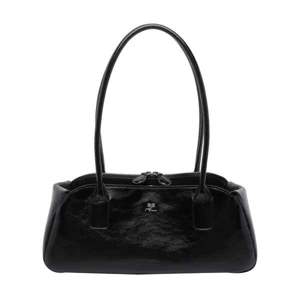 COURREGES Strip Naplack Shoulder Bag