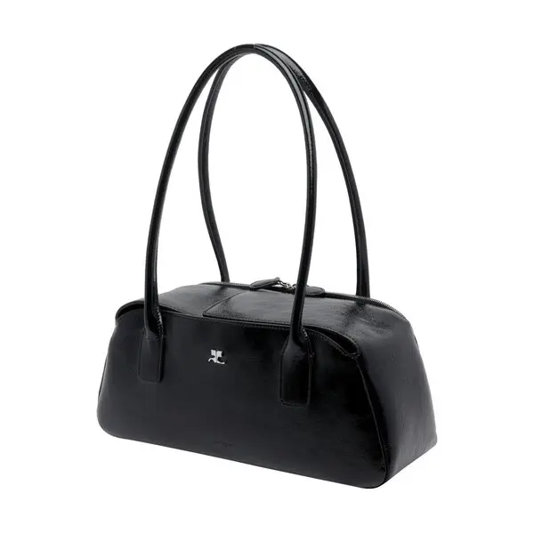 COURREGES Strip Naplack Shoulder Bag
